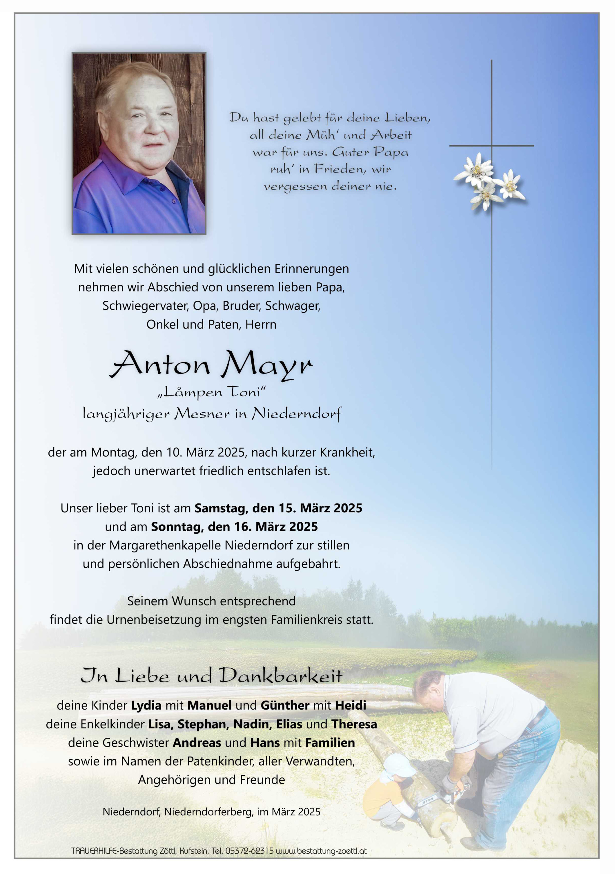 Todesanzeige - Trauerhilfe – abschied GesmbH